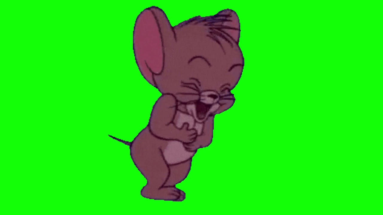 Jerry laughing meme icon green screen - YouTube