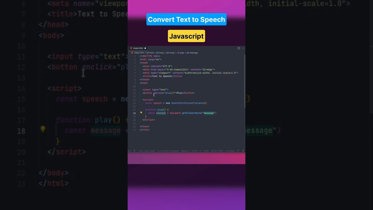 Convert Text To Speech In Java Script YouTube Convert Text To Speech In Java Script YouTube