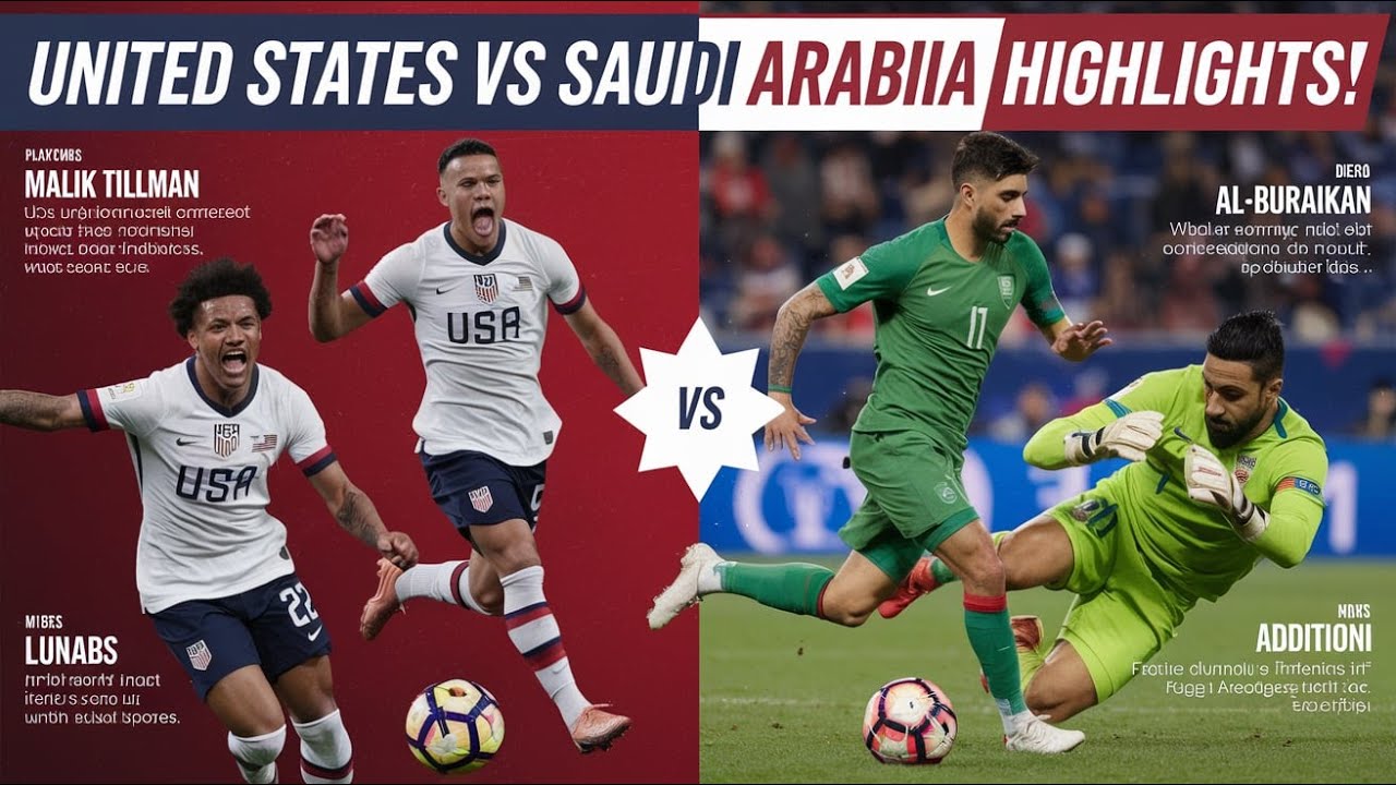 United States vs Saudi Arabia Highlights | 2025 Gold Cup Group A Match ...