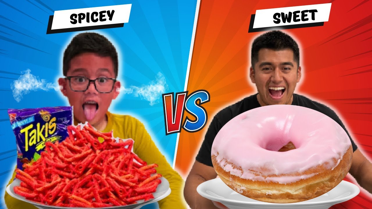 SPICY VS SWEET FOOD CHALLENGE - YouTube