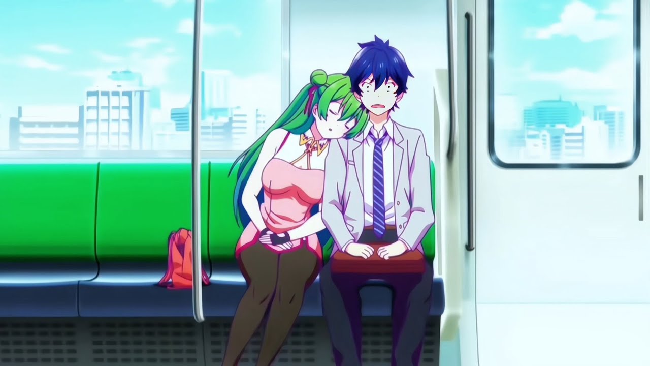 The boy turned his head and a girl slammed right into him #anime - YouTube