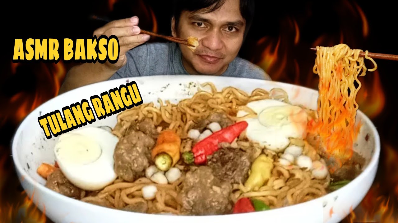 Asmr Mukbang Bakso Aci Tulang Rangu Youtube