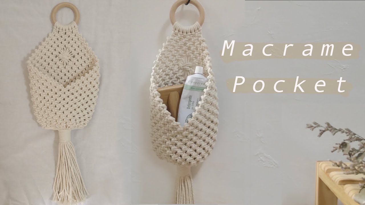 Macrame Pocket Wall Hanging ｜Macrame Pod - YouTube