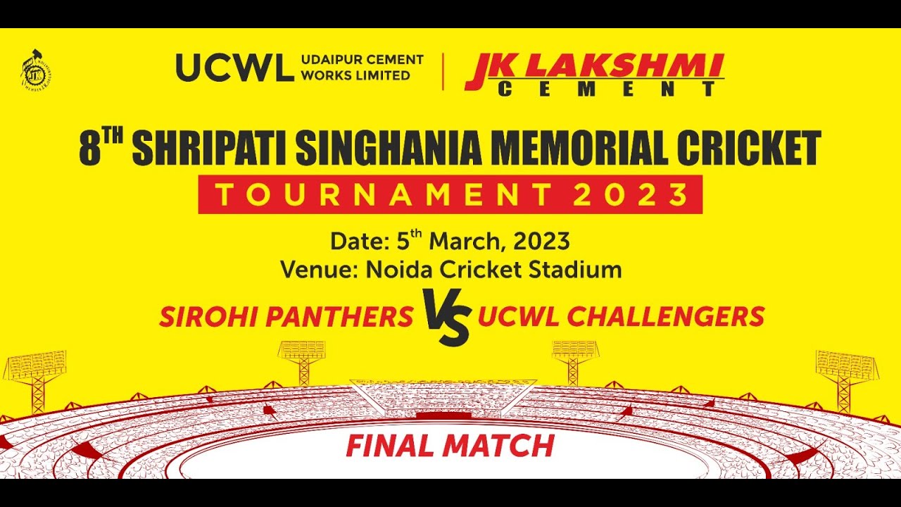 8th SHRIPATI SINGHANIA MEMORIAL CRICKET TOURNAMENT 2023 | SIROHI ...