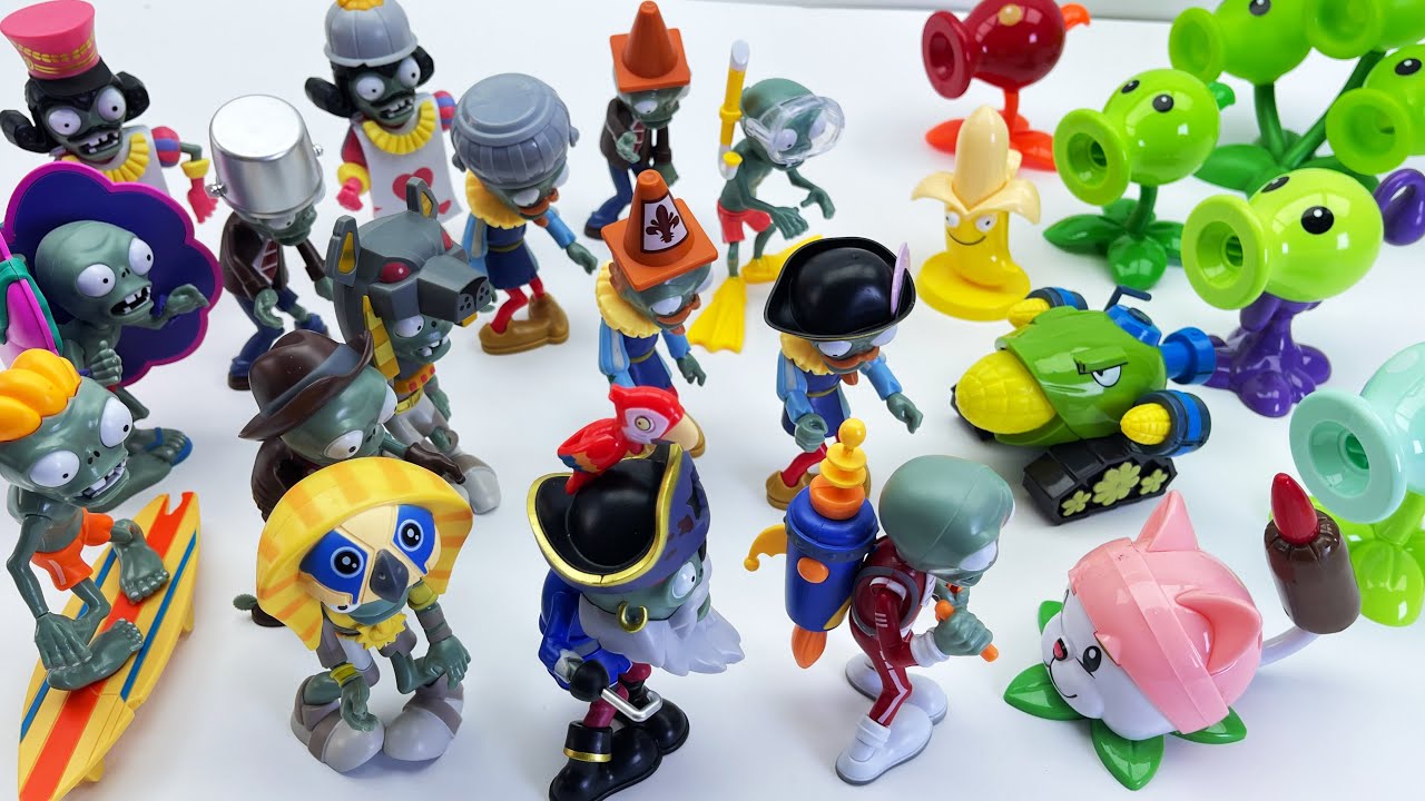 PLANTS VS ZOMBIES :CHESS PVZ BIG MEDIUM AND SMALL TOYS BATTLE（Zombie ...