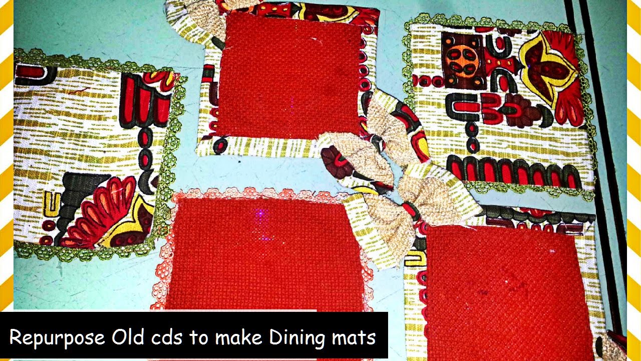 Make dining mats Reusing CD - YouTube