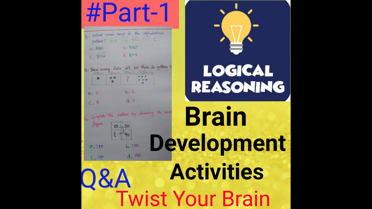Logical Reasoning Part 1 questions and answer|Brain development ...