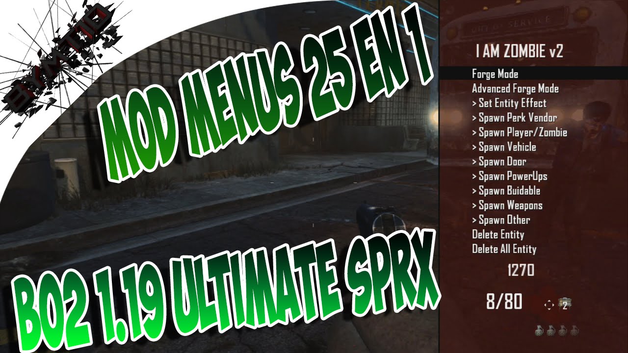 Mod Menu 25 EN 1 BO2 1.19 Ps3 Zombies y Multijugador AntiFreeze HOST ...