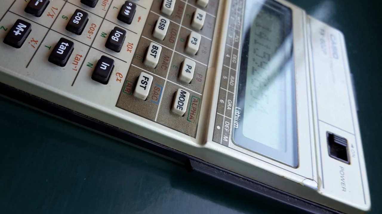 Vintage Calculator Casio fx-602p Programmable Japan - YouTube