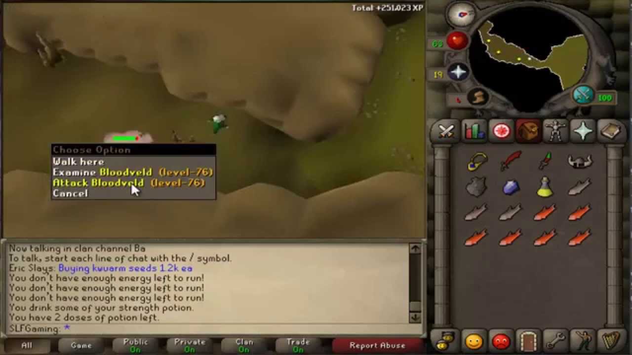 Runescape 2007 Bloodveld Slayer Guide With SafeSpot - YouTube