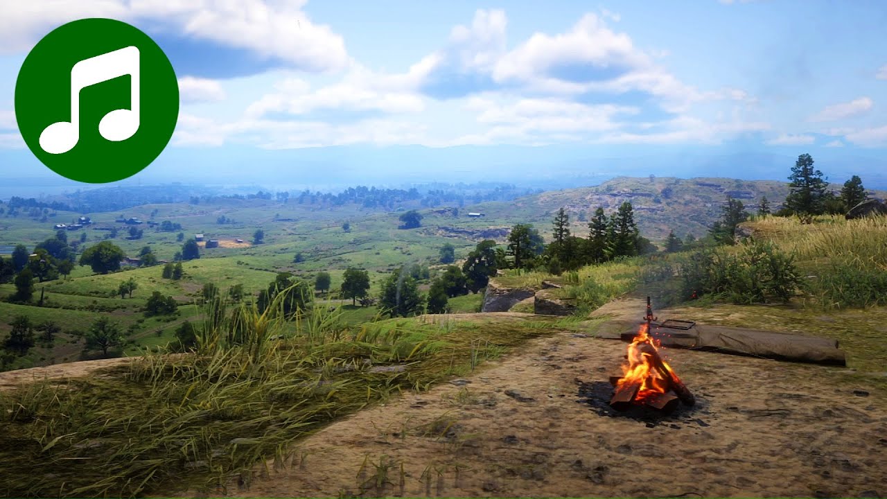 Mountain Campfire 🎵 Relaxing RED DEAD REDEMPTION 2 Ambient Music (RDR2 ...