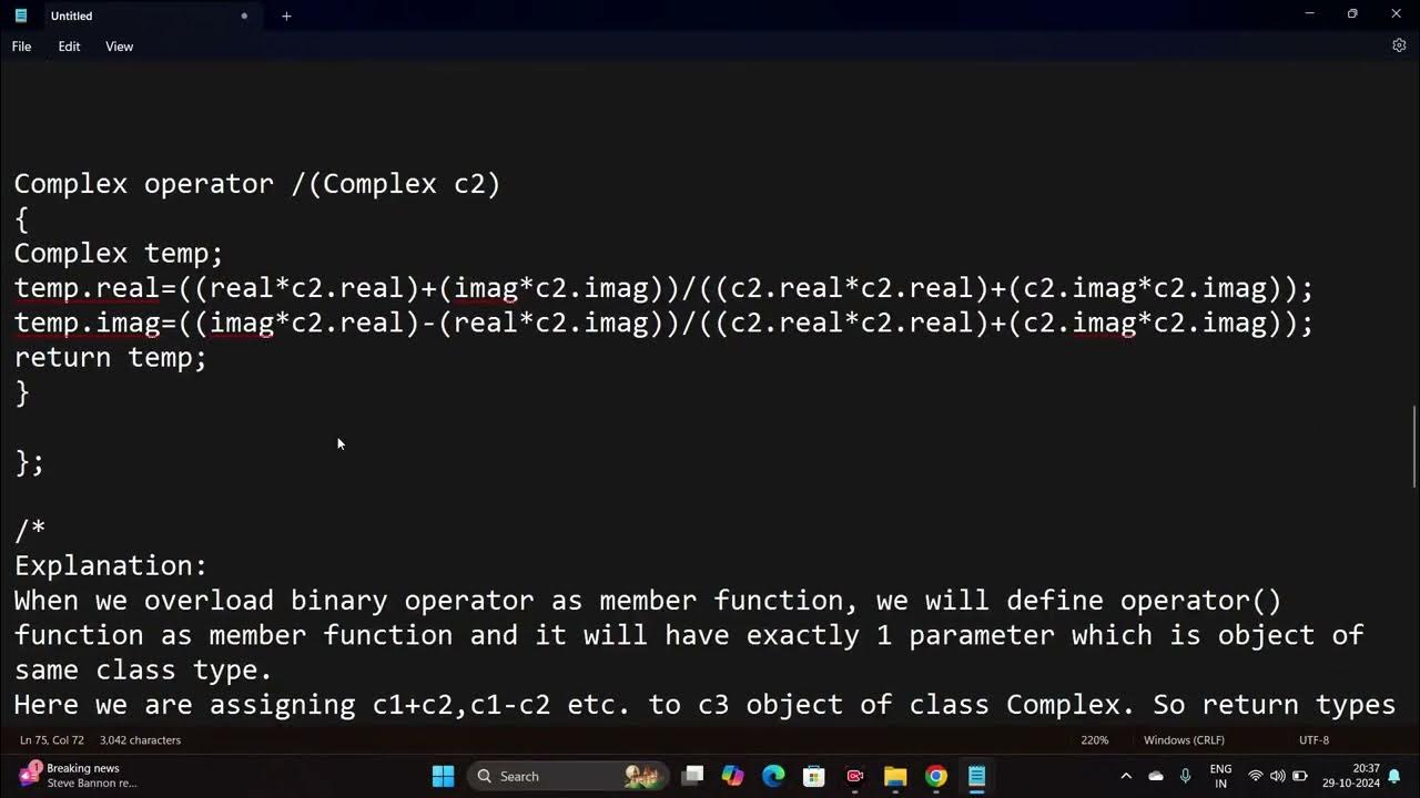 Explanation of 2nd set of Cpp assignments of MIT Engineering college,Pune assignment list 2 ...