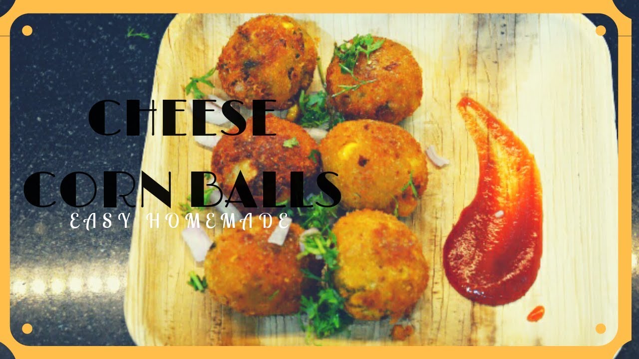 Cheese corn balls//Quick and Easy party starter(snack)//Easy recipe ...