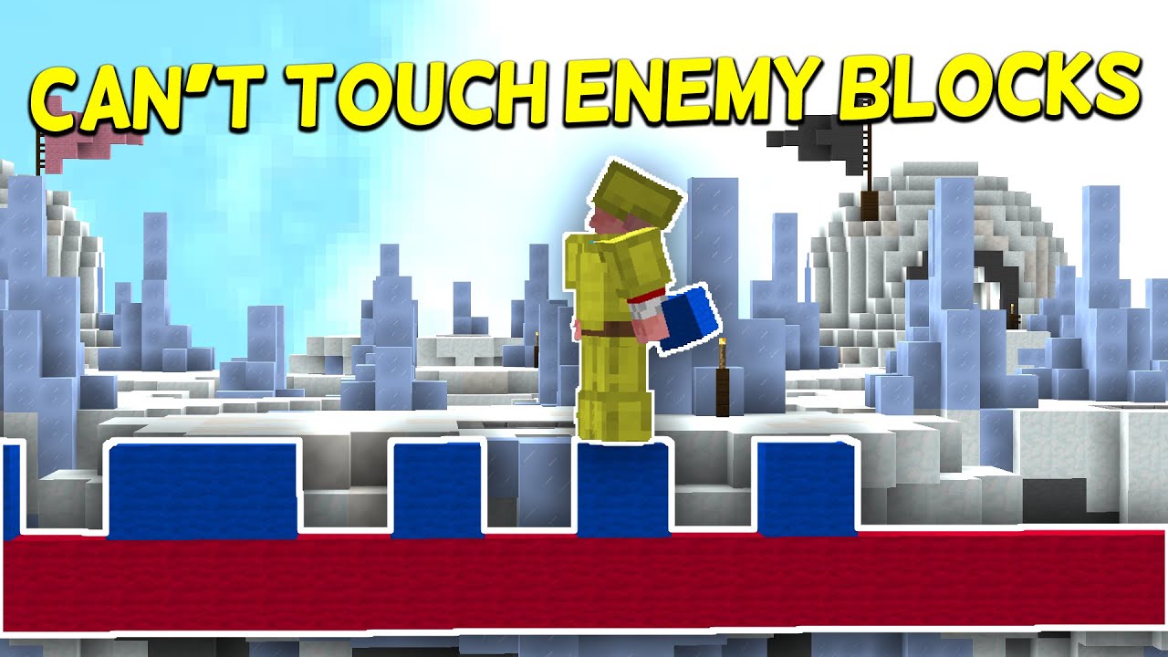 Bedwars, but I can't touch enemy blocks - YouTube