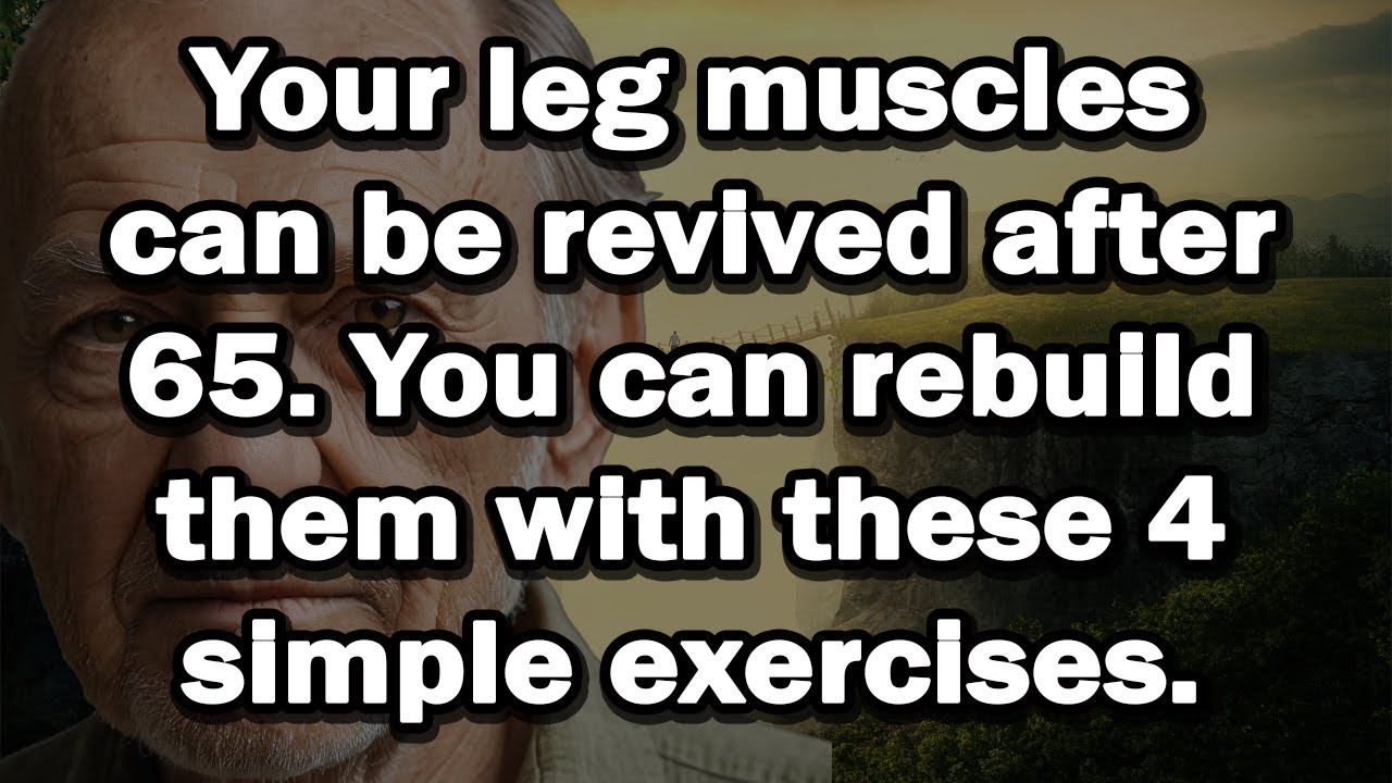 Your leg muscles can be revived after 65. You can rebuild them with ...