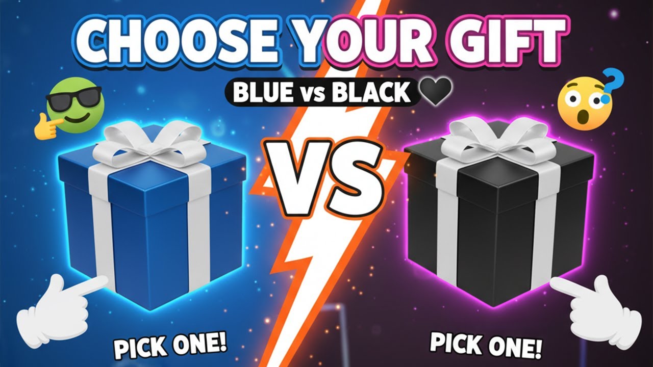Blue vs Black 💙🖤 CHOOSE YOUR GIFT 🎁🎁 - YouTube