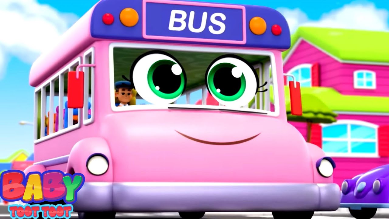 Wheels On The Bus Pink + More Nursery Rhymes and Children Songs - YouTube