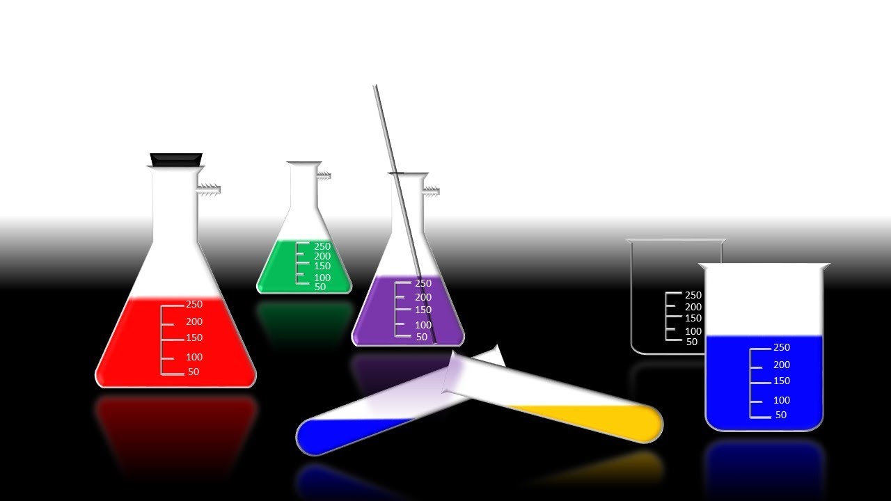 Powerpoint Animation l Fill colorful liquid by designing beaker ...
