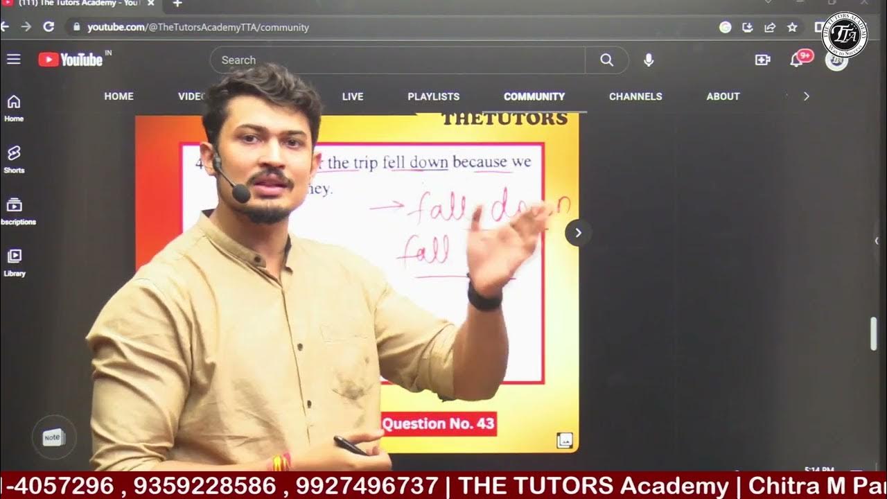 | English with Abhishek Sir | The Tutors Academy | NDA 2 2023 - YouTube