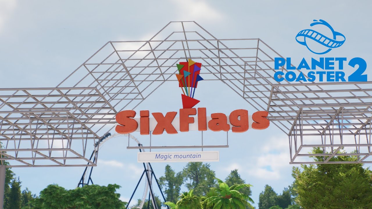 planet coaster 2 six flags magic mountain - YouTube