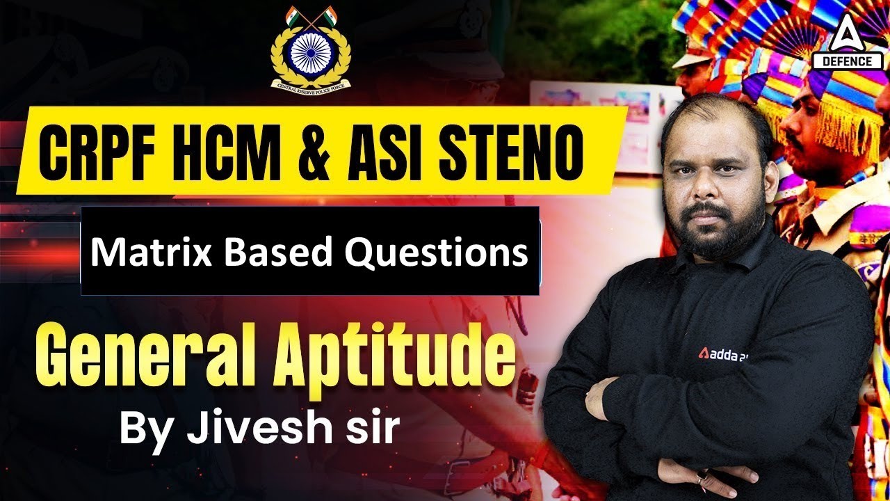 CRPF HCM AND ASI | CRPF General Aptitude | CRPF New Vacancy 2023 - YouTube