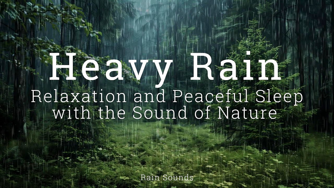 Soothing Sound of Heavy Rain | Relaxation and Peaceful Sleep with the ...