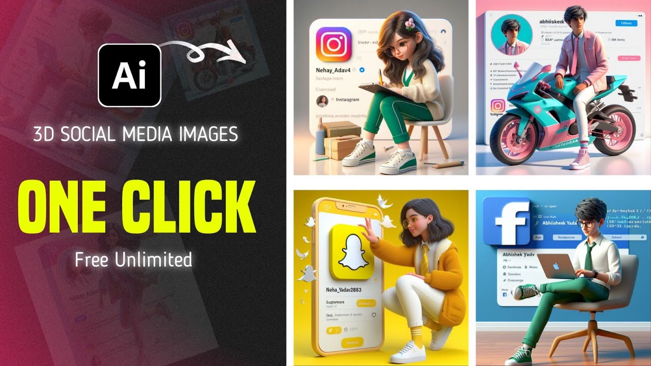 How To Create Instagram Viral 3D Social Media Images || 3D Ai Social ...