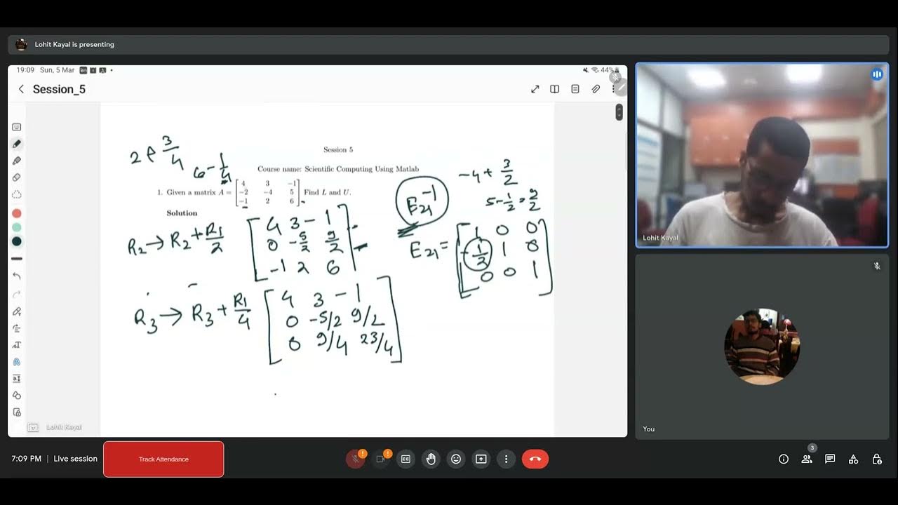 NPTEL Scientific computing using Matlab, Live session 5 - YouTube
