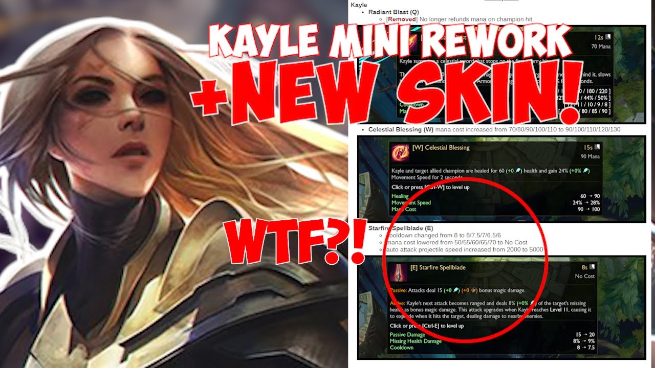 Kayle gets a mini rework + New Kayle Skin! | kayle 1v9 - YouTube