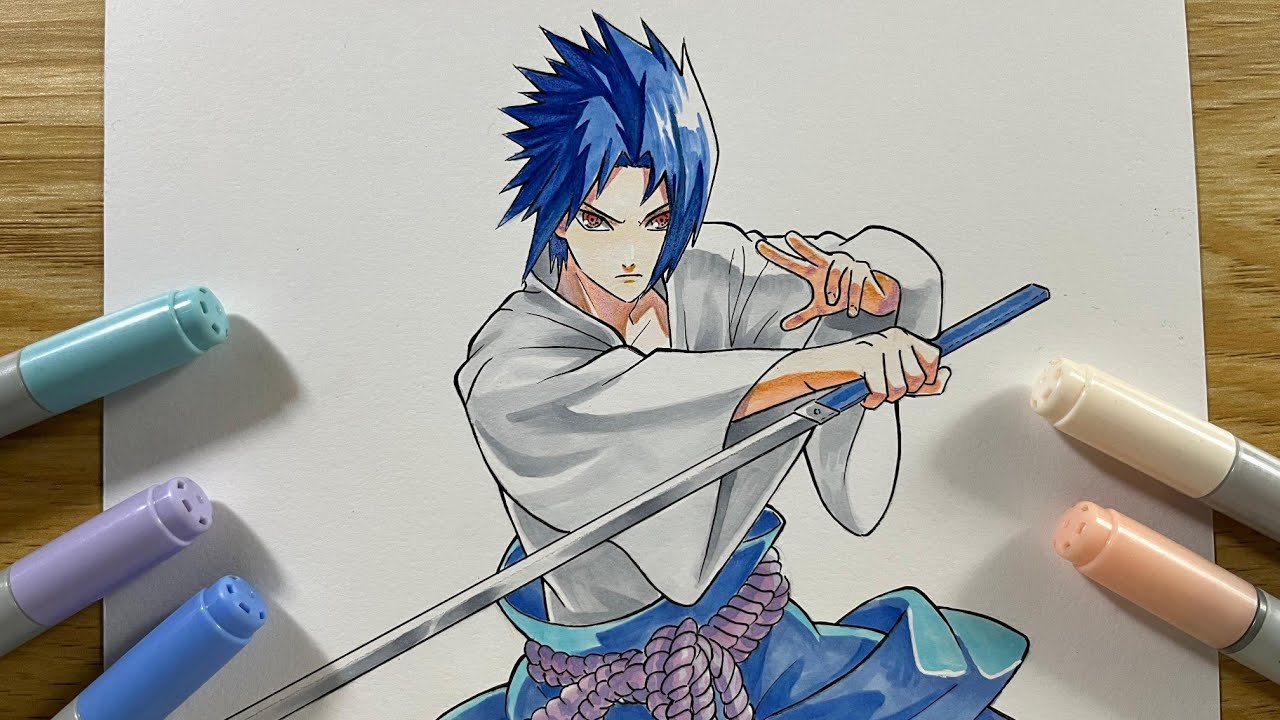 How to Draw Sasuke Uchiha | drawing tutorial | easy to draw - YouTube