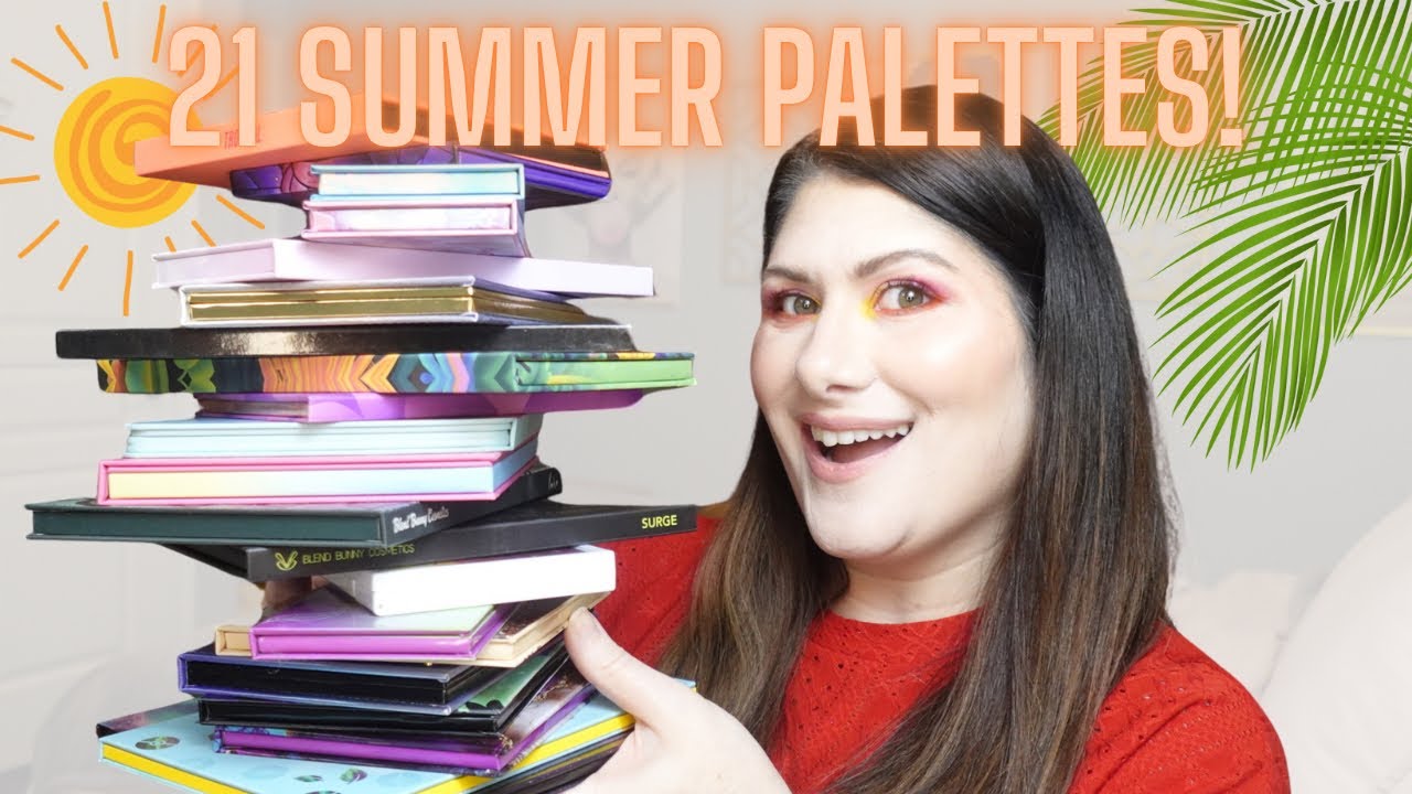 21 EYESHADOWS PALETTES WITH ALL THE SUMMER VIBES - YouTube