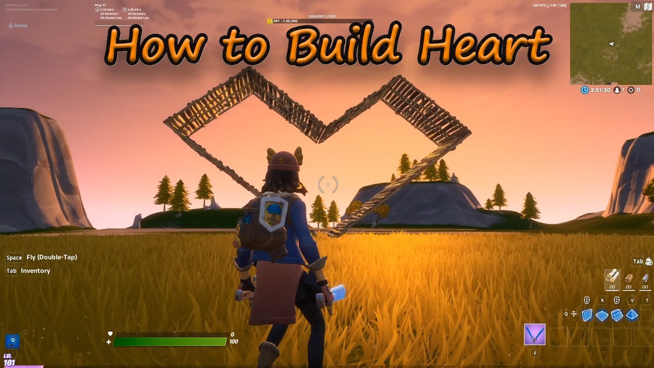 How to Build a Heart in Fortnite - YouTube