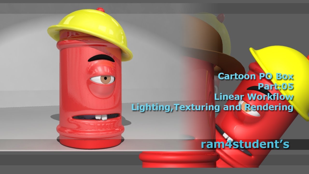 Project Cartoon Popps Character _Linear Workflow Rendering_Part 05 ...