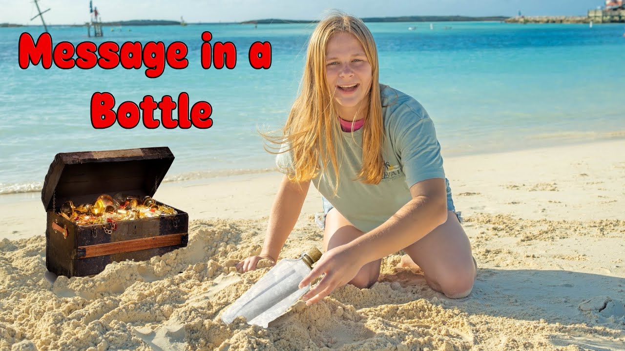 Assistant Finds a Message in a Bottle on Disney Castaway Cay - YouTube