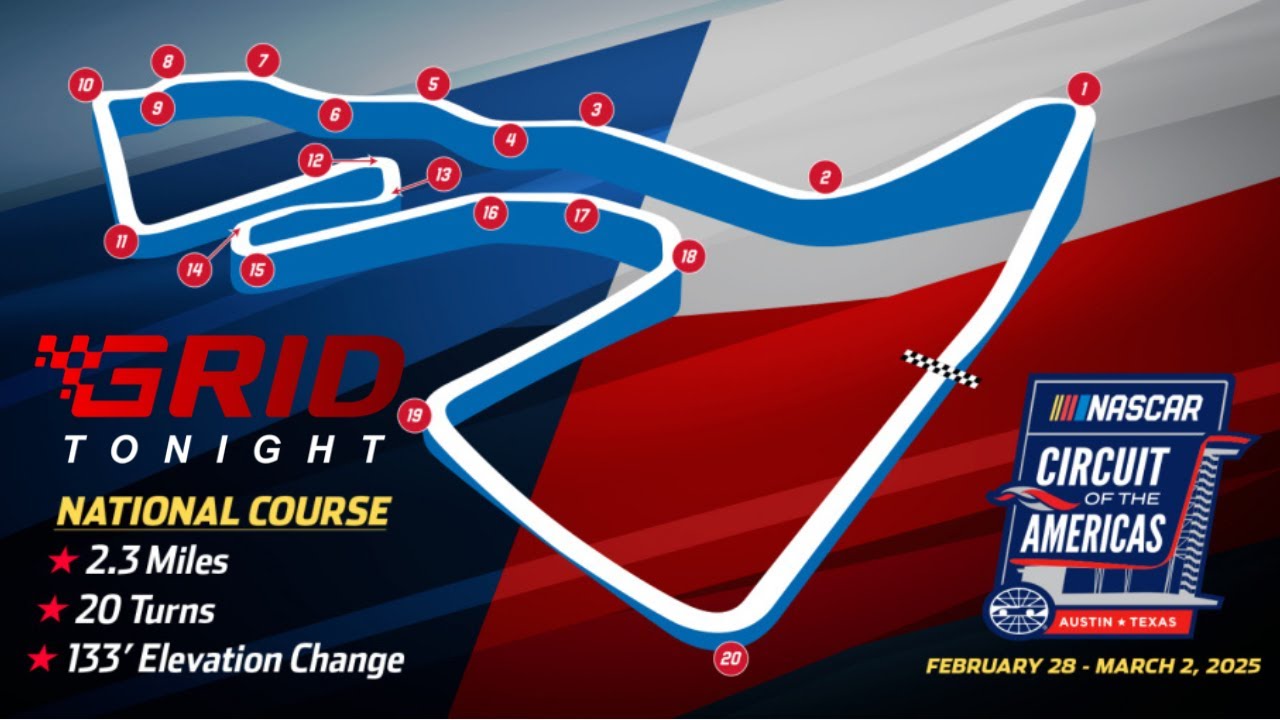 Circuit of the Americas NASCAR layout shortened for 2025 | GRID Tonight ...