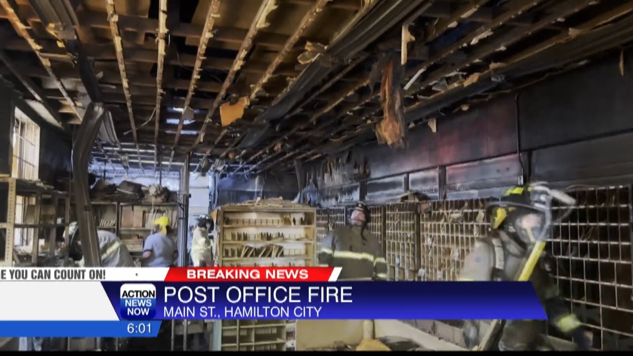 Fire damages United States Post Office in Hamilton City - YouTube