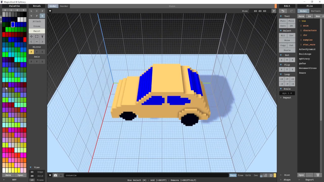 MagicaVoxel: First Car - YouTube