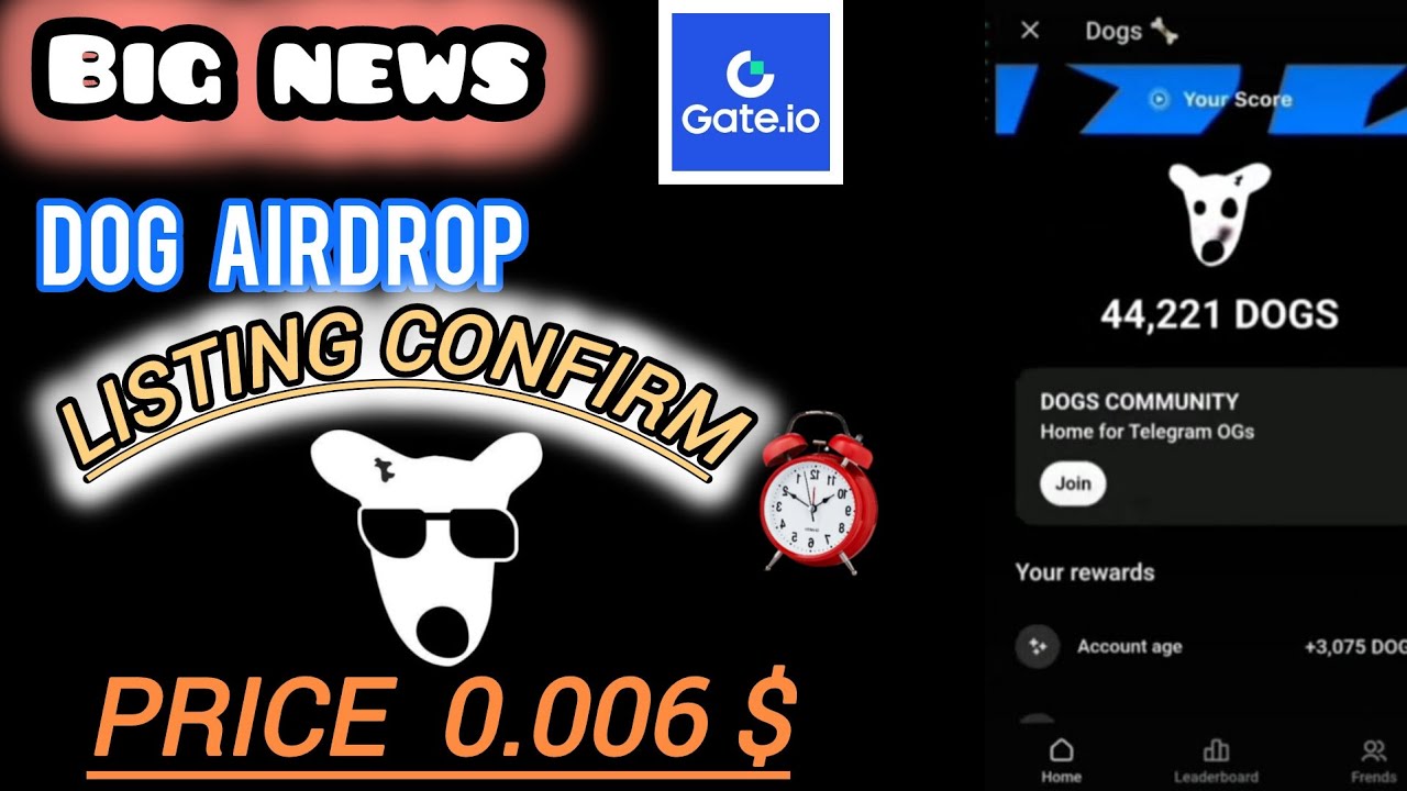 Big news dog airdrop | listing in August| Must complete verification ...