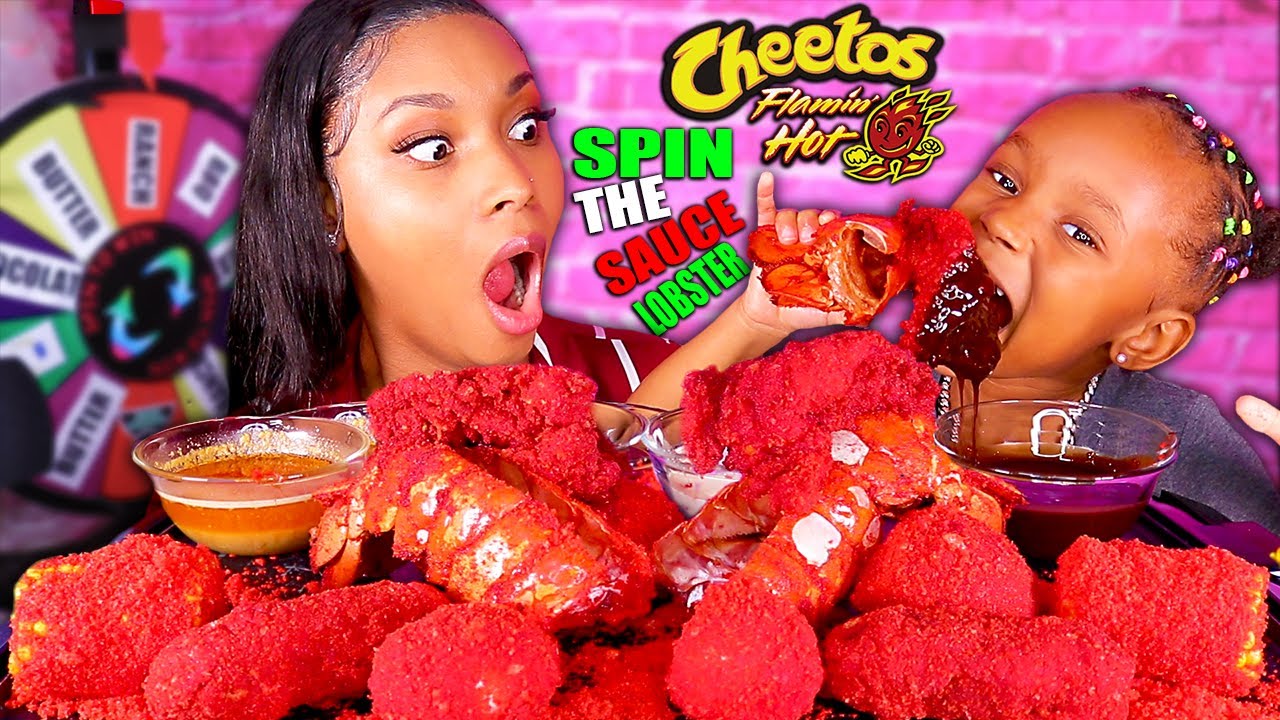 HOT CHEETOS LOBSTER TAIL SEAFOOD BOIL SPIN THE WHEEL CHALLENGE SEAFOOD ...