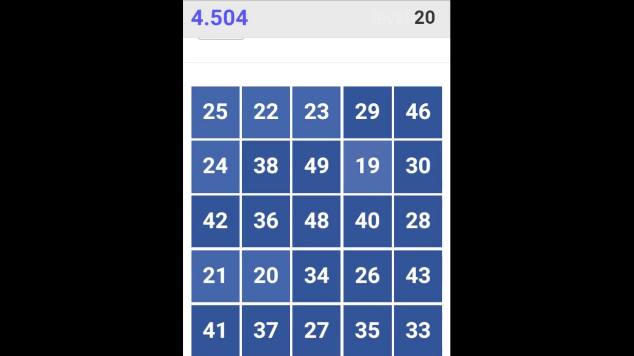 Try to remove the numbers from 1 to 50 by touching on your screen in ...