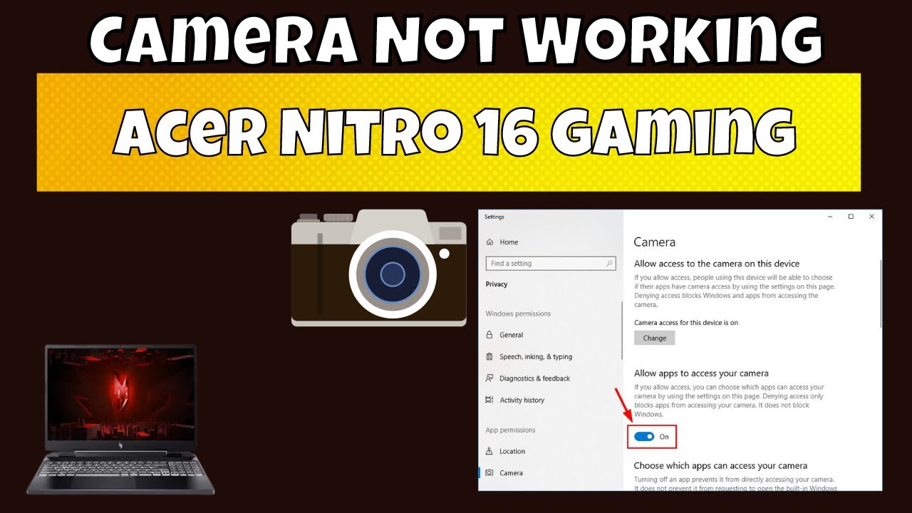 How to Fix Acer Nitro 16 gaming Camera Not Working Problem - YouTube