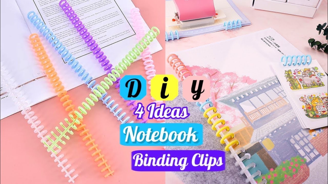 DIY Notebook Binding Clips / Handmade plastic cuffs for notebook ...
