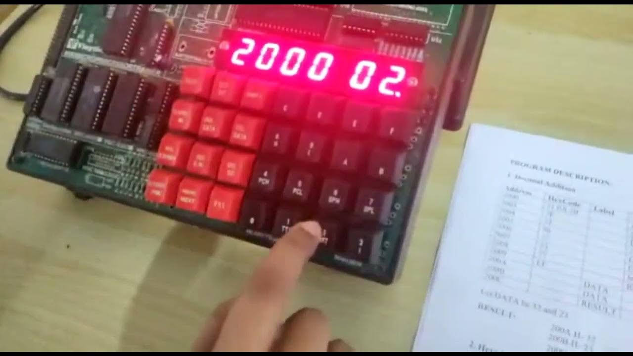 To add two decimal numbers using 8085 microprocessor - YouTube