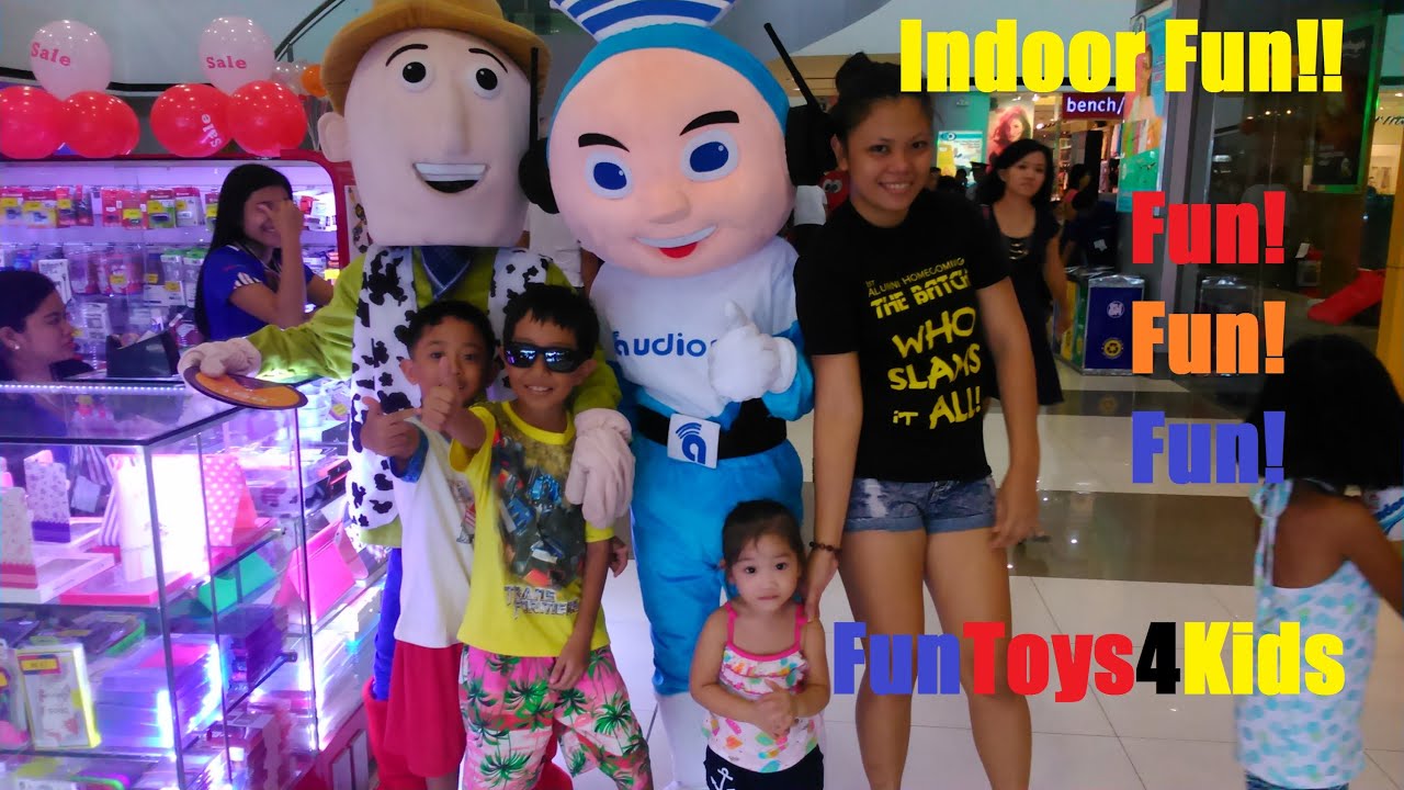 Indoor Fun With FunToys4Kids Inside The Mall With Lots Of Mascots ...