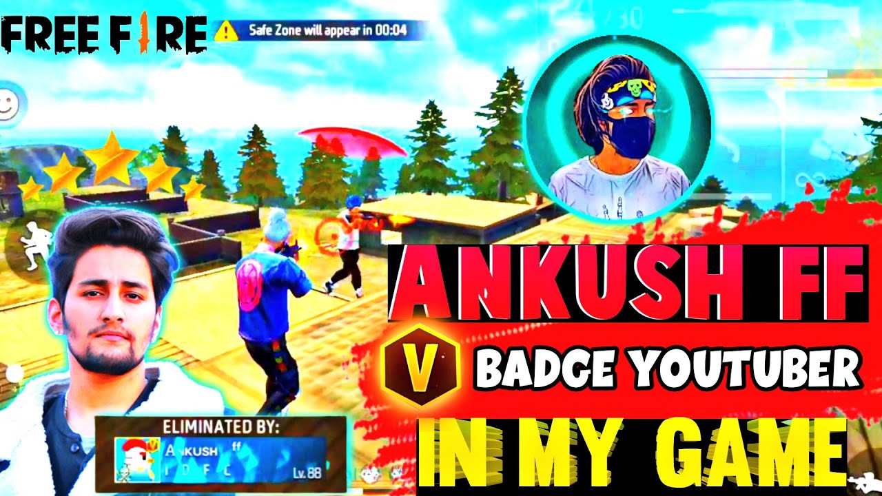 Ankush FF In My Game 😳 Ankush FF Killed Me 😡 Solo Vs Squad Br Rank Full ...