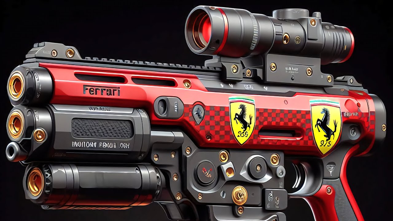 Military ARMY GUNS powered by BMW, Ferrari, Porsche, Lamborghini #ai # ...