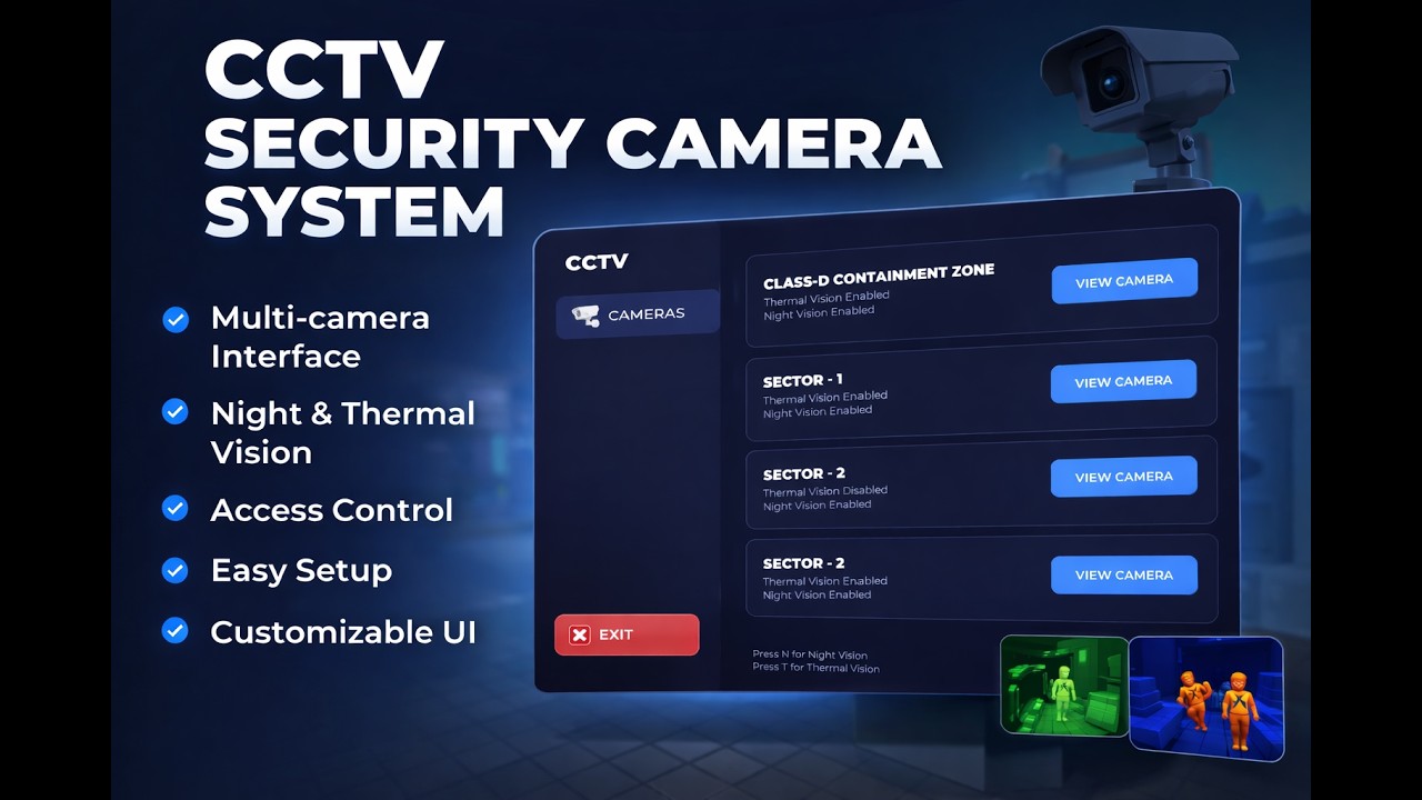 Roblox Studio - CCTV Camera System (DOWNLOAD) | Night & Thermal Vision ...