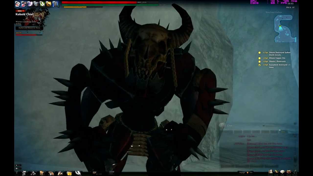 Vindictus Hero Kobold Chief Warrior's Challenge Solo Fiona Speed Run ...