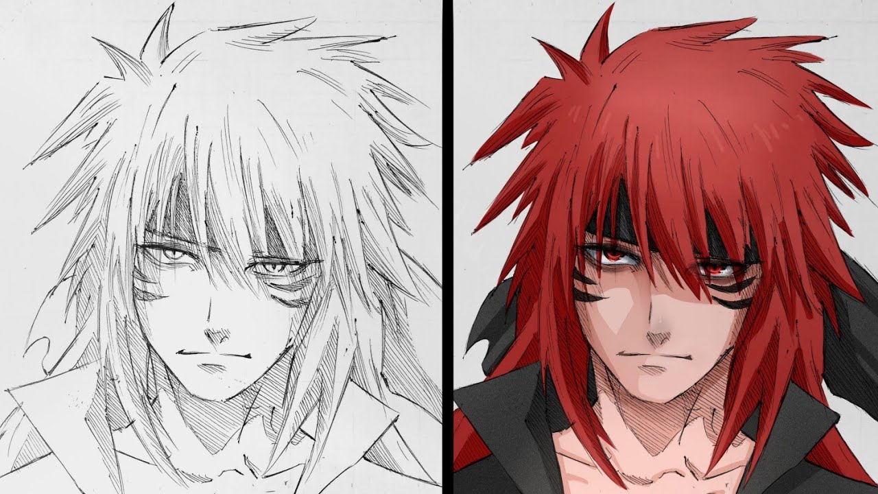 How to draw Anime | Drawing GUY CRIMSON from Anime TENSEI SHITARA SLIME ...