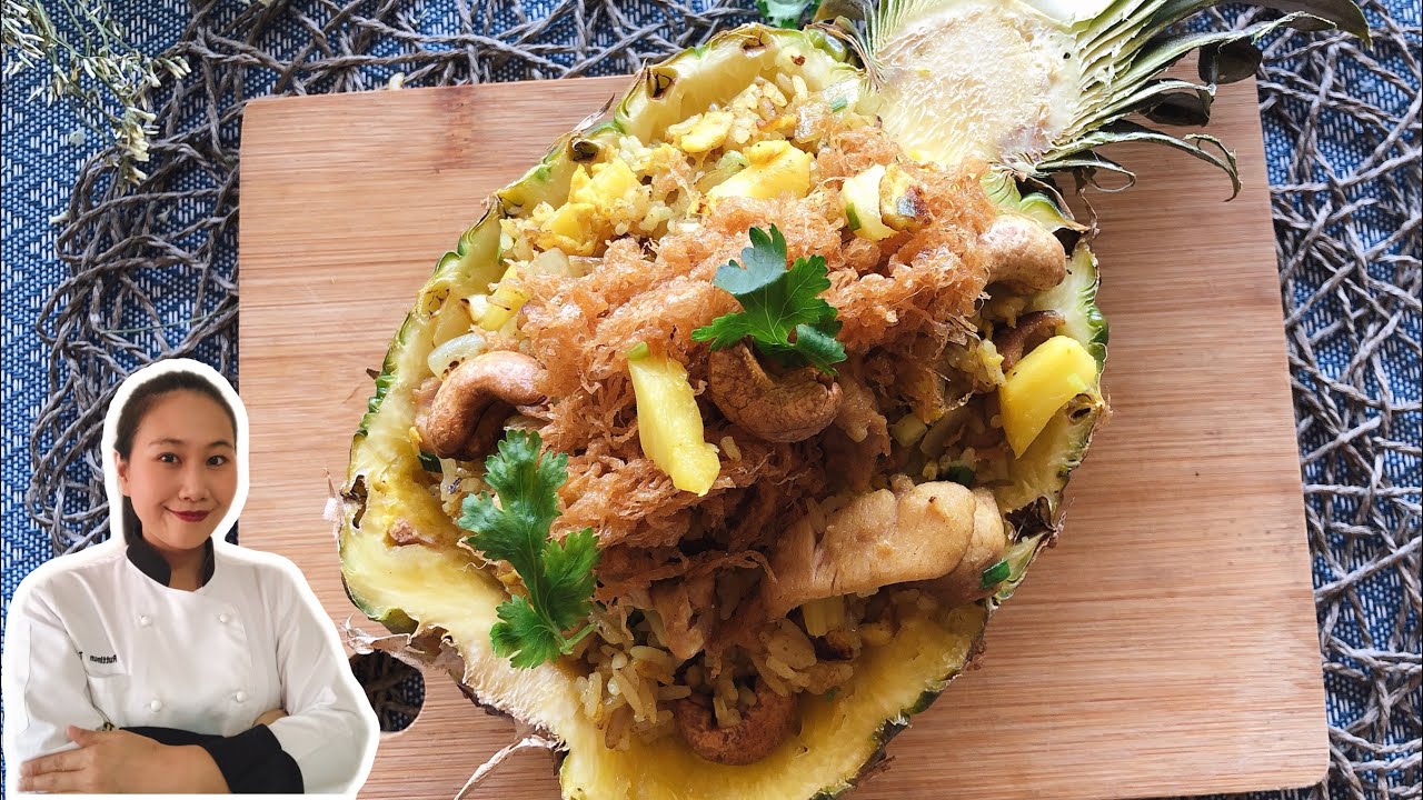 The BEST Pineapple Fried Rice Recipe in a Pineapple Bowl •How to Make ...